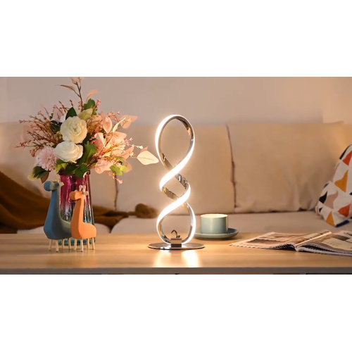 Orren Ellis Macy-Rose Spiral Led Table Lamp, Curved Led Desk Lamp ... Orren Ellis Macy-Rose Spiral Led Table Lamp, Curved Led Desk Lamp ...